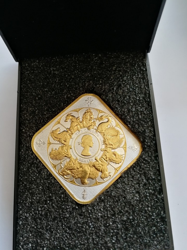 2025 Silver Queens Beasts 1 Oz Completer .999 24k Gilded coin Edition ...