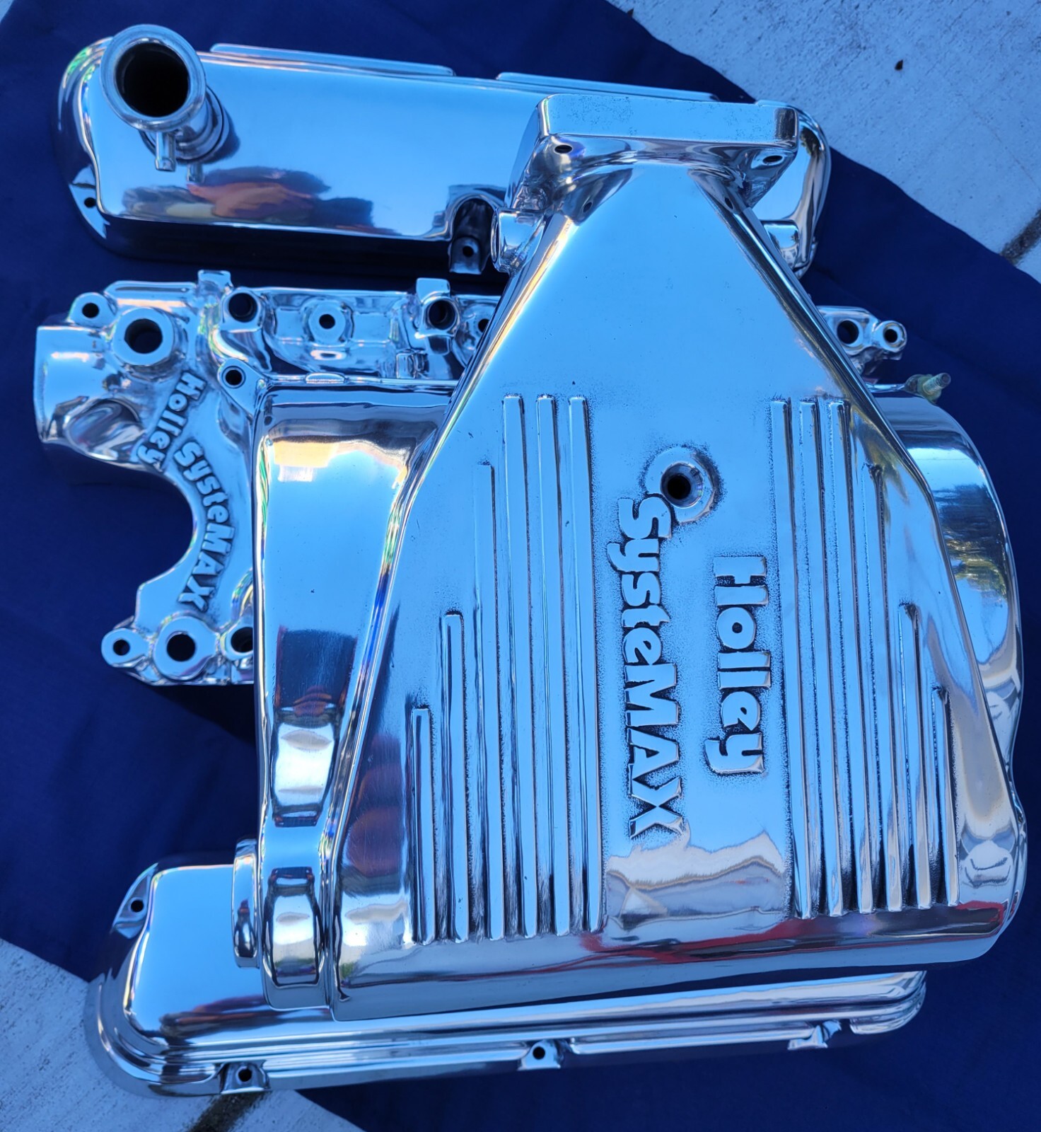 Holley Systemax 2 Foxbody Mustang POLISHED Fast Free Shipping | eBay