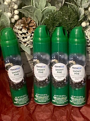 4 Pack Homeline SNOWY PINE Air Freshener Spray 8 Oz Each , New HTF ...