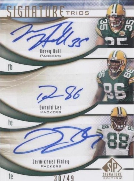 2009 SP Signature Edition - Signature Trios #T-HFF Jermichael Finley ...