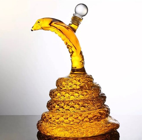 1Litre Snake Decanter / Cobra Shaped decanter Barware Glassware Bar ...