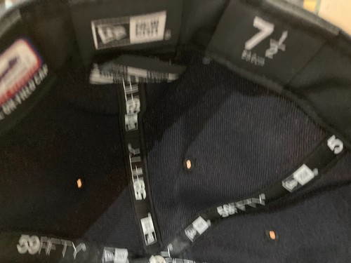 New Era NY Yankees Cap SnapBack Black With White Logo Size 7.5 RN11493 ...