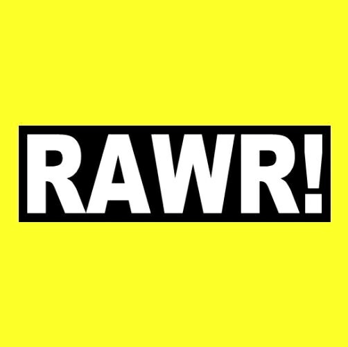 Funny "RAWR" window decal BUMPER STICKER sign ROAR lion tiger bear ...