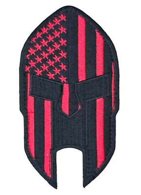 USA AMERICAN FLAG SPARTAN HELMET TACTICAL HOOK BLACK OPS RED MORALE ...