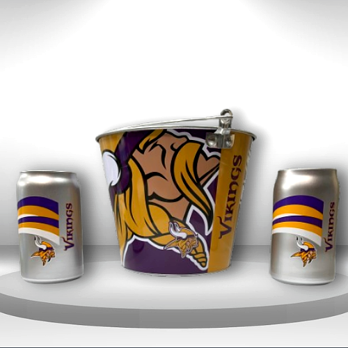 Minnesota Vikings Ice Bucket And Can Cooler Drinkware NFL Official ...