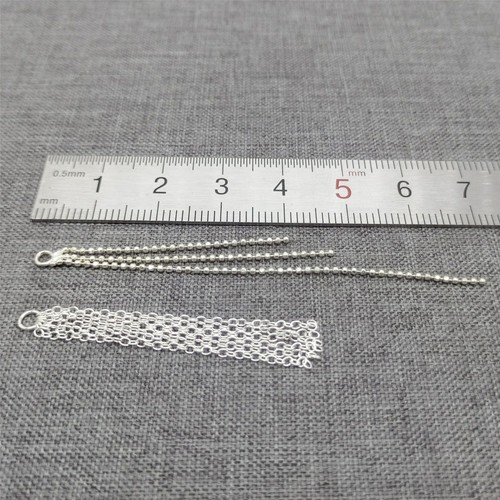 6pcs of 925 Sterling Silver Earring Threads Cable Bead Chain Ear Threader Drop | eBay