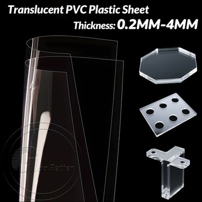 Translucent PVC Plastic Sheet Thin Clear Plastic Panel PVC Plat Thick 0.2mm-4mm | eBay UK