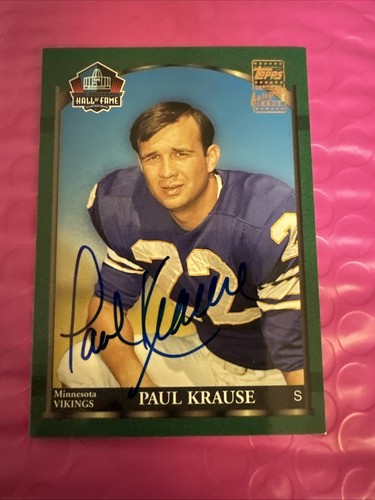 1998 Topps - PAUL KRAUSE - Hall of Fame On Card Certified Autograph ...