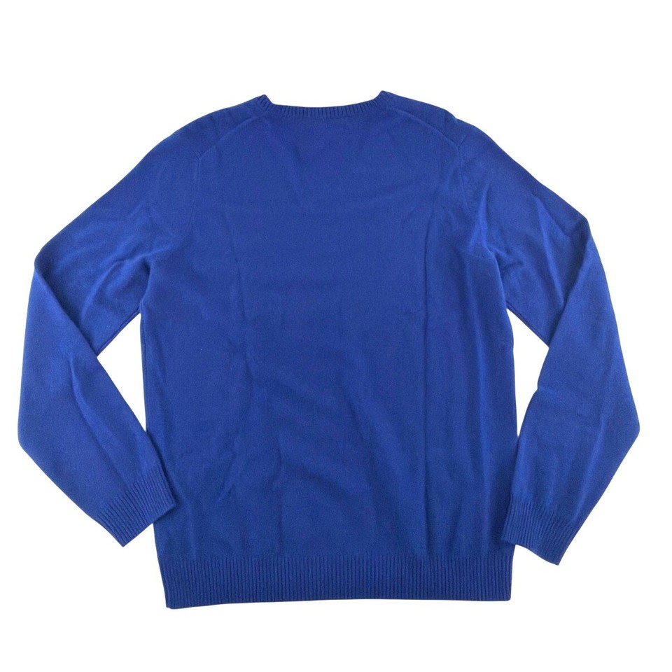Mette Men's Royal Blue Cashmere V-Neck Sweater Size M | eBay