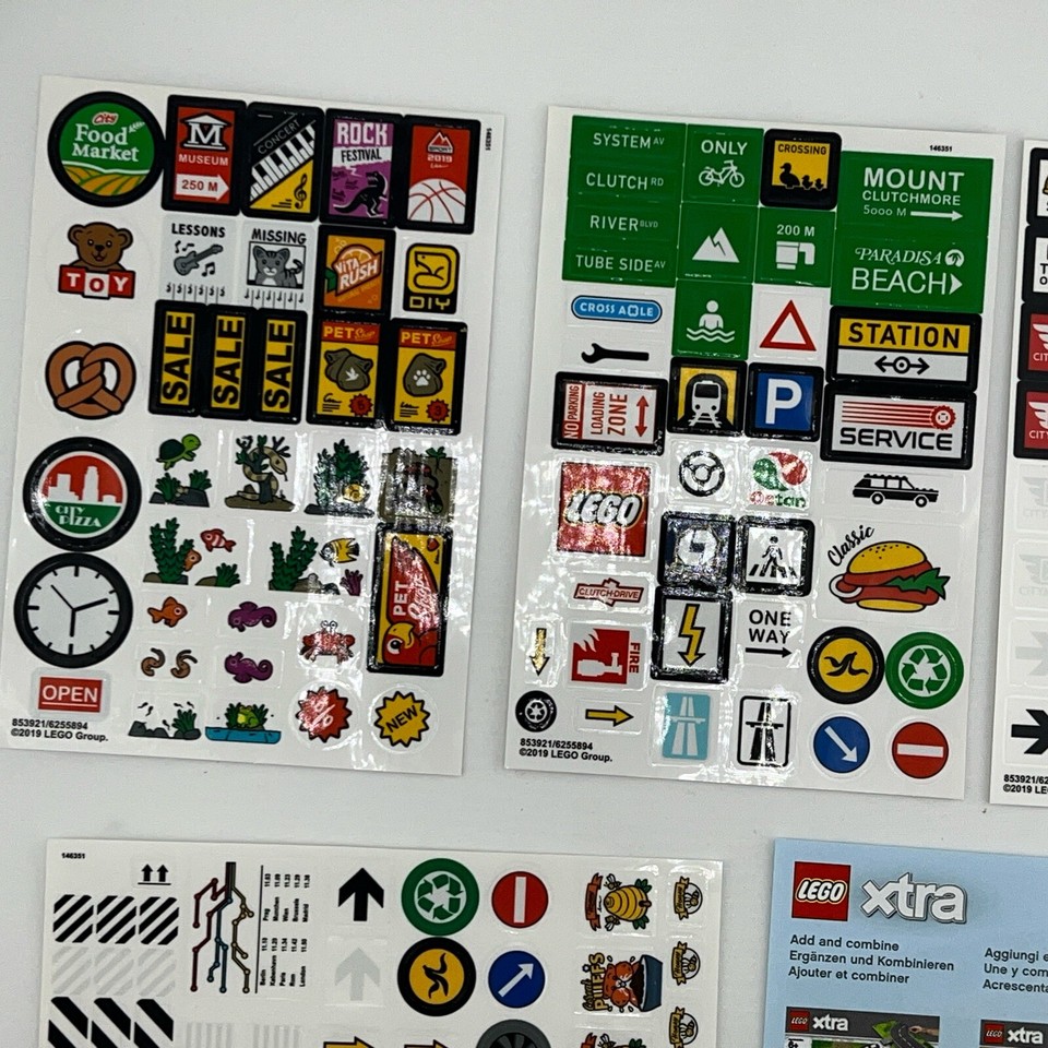 LEGO Xtra City Town 853921 Brick Stickers Set - Extra Custom MOC Sheet ...