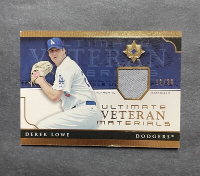 2005 Ultimate Collection Ultimate Veteran Materials /20 Derek Lowe #UV ...