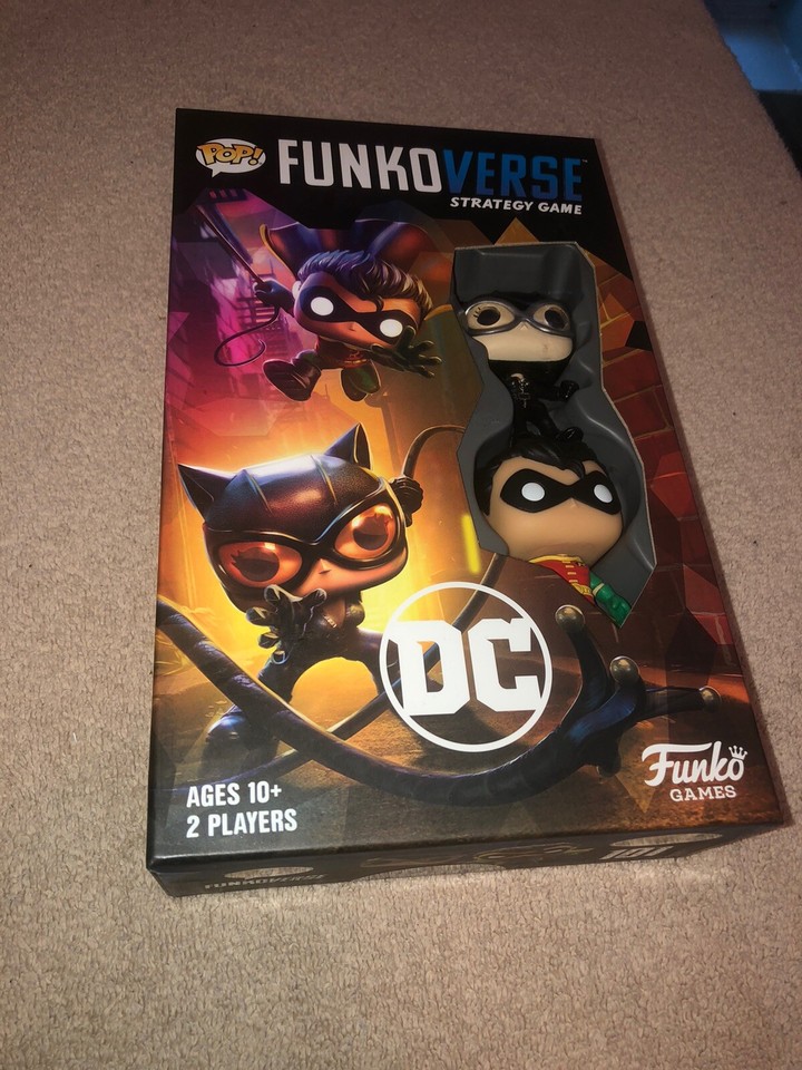Funko Pop! Funkoverse Strategy Game DC #101 New Batman Robin Catwoman ...