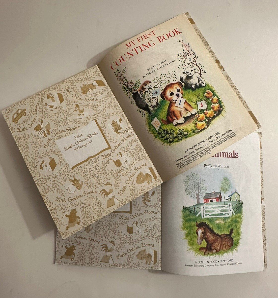 Vintage Little Golden Book Set Rare My First Golden Learning Library