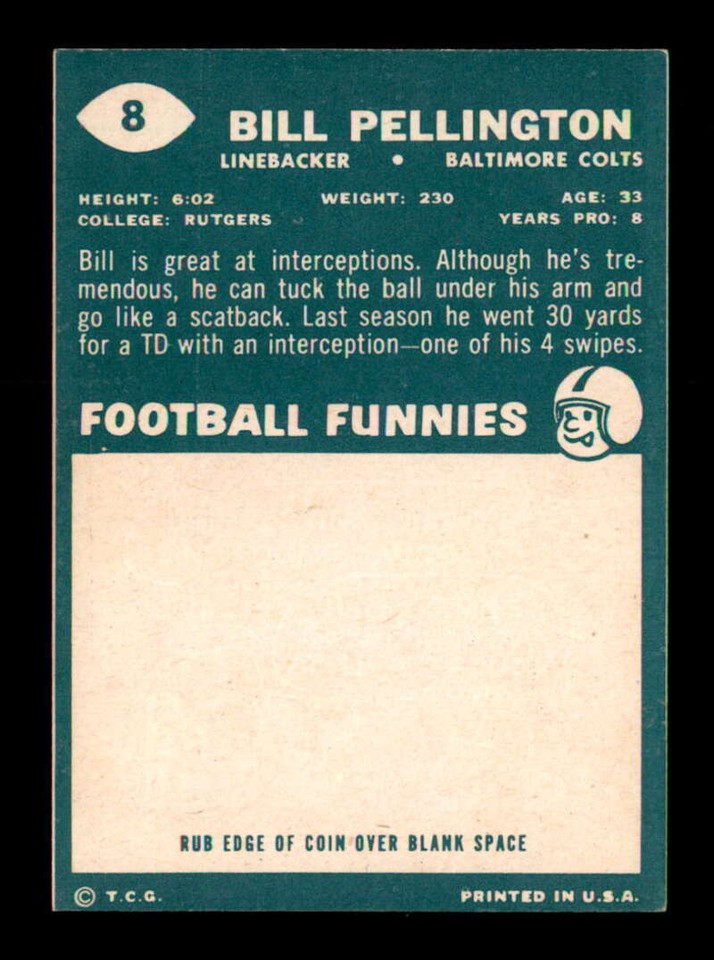 1960 Topps #8 Bill Pellington RC EXMT X2915620 | eBay