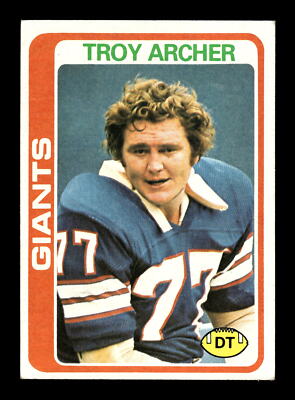 1978 Topps Football #492 Troy Archer New York Giants | eBay