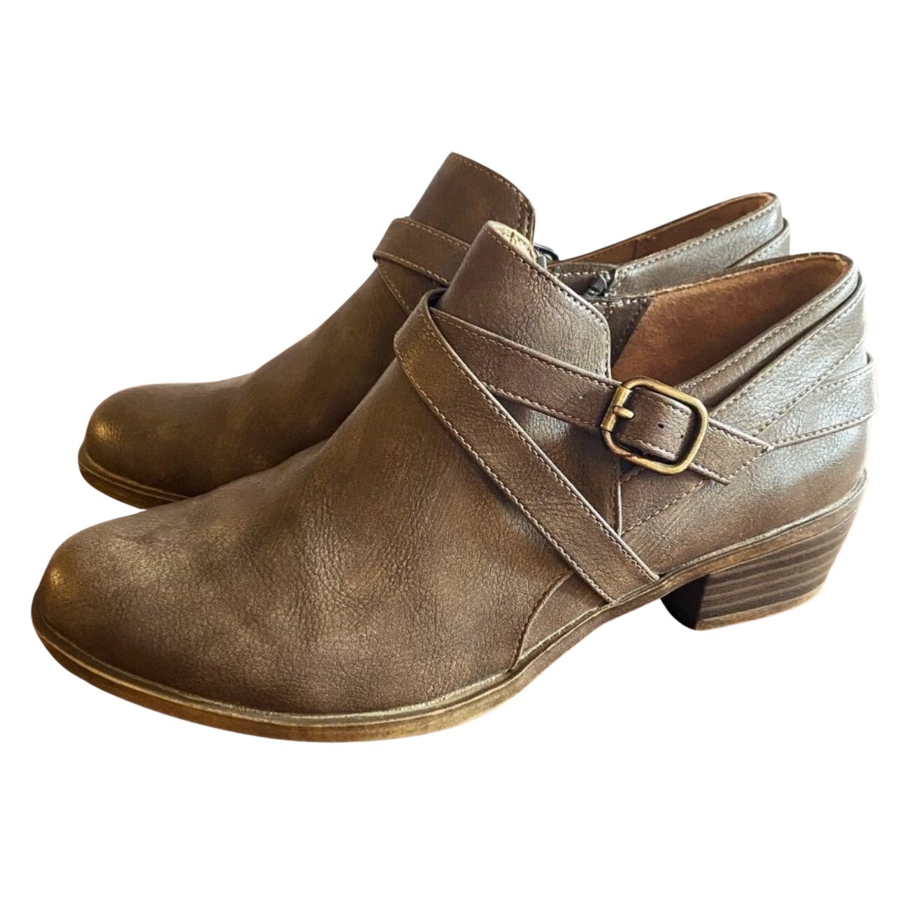 LIfe Stride Adley Booties Velocity Memory Foam Light Brown Size 6.5 | eBay