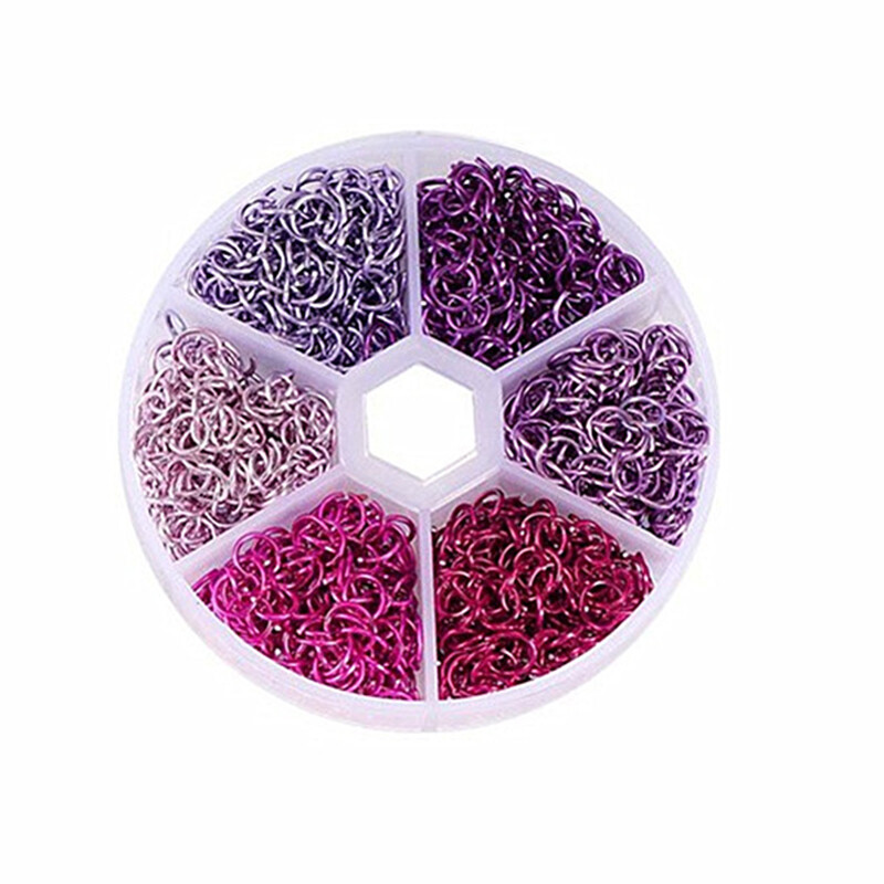 1080PCS 3D Metal Nail Art Decor Nail Dangle Ring Piercing Jewelry ...