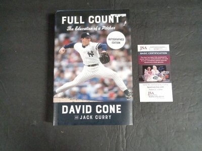 David Cone Signed 1st ED HB Book Full Count New York Mets Yankees JSA ...