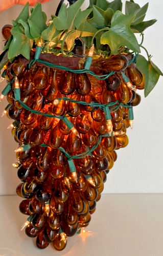 Large Vintage Swag Hanging Grape Light (Approx. 20" tall) As Is READ | eBay