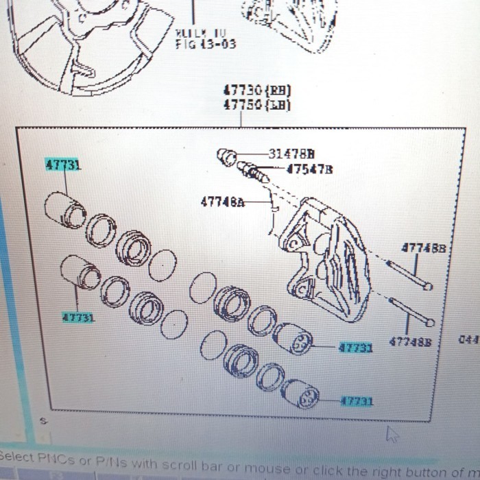 Genuine OEM Front Disc Brake Piston 47731-0K300 Fits 2015-up Toyota ...