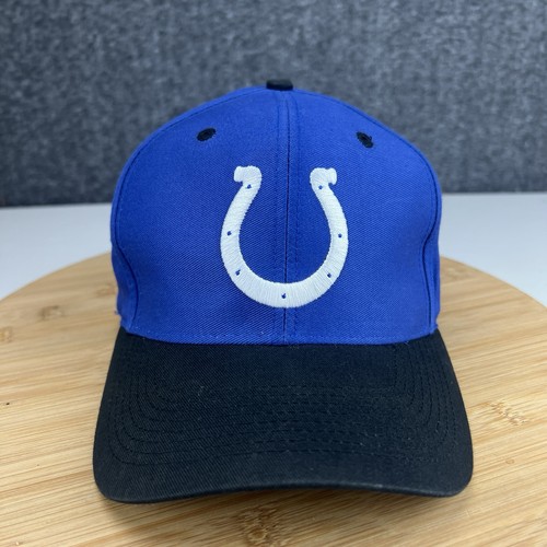 Vintage Indianapolis Colts Hat Cap Snapback OSFM Blue Logo Official NFL ...