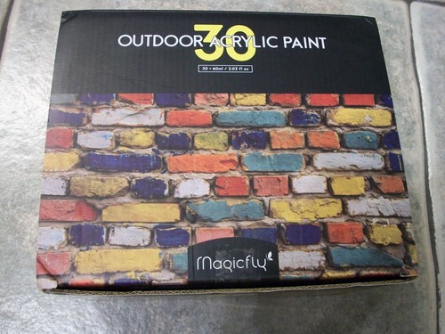 Magicfly Outdoor Acrylic Paint Set 30 Colors Tubes 60 ml brushes art ...