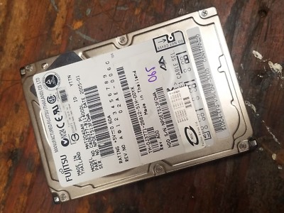Fujitsu Laptop Hard Drive 2.5 HDD IDE CA06377-B11400DL MHT2040AH 0J3771 ...