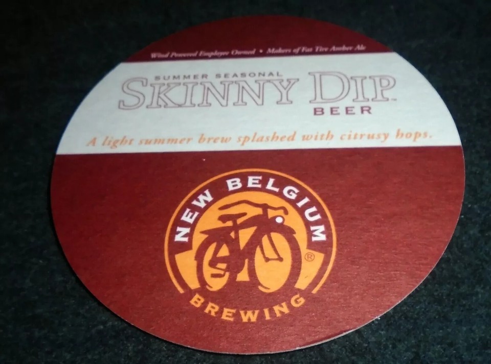 RARE Skinny Dip Ale, New Belgium Brewery Vintage Beer Coaster | eBay