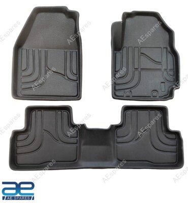 Car Floor Foot Mat Hard PVC Set of 3 Black For Hyundai Creta Old ECs ...