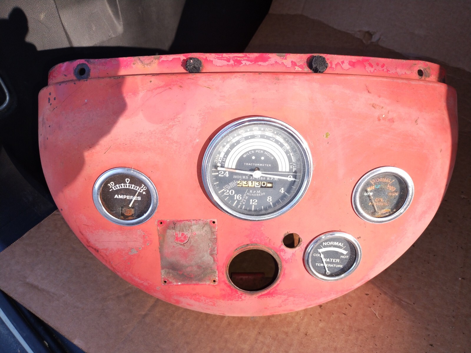 Massey Ferguson 50 MF tractor dash panel w/ gauges & tachometer | eBay