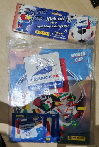 Panini France 1998 World Cup Sealed Empty Album + 5 SEALED STICKER ...