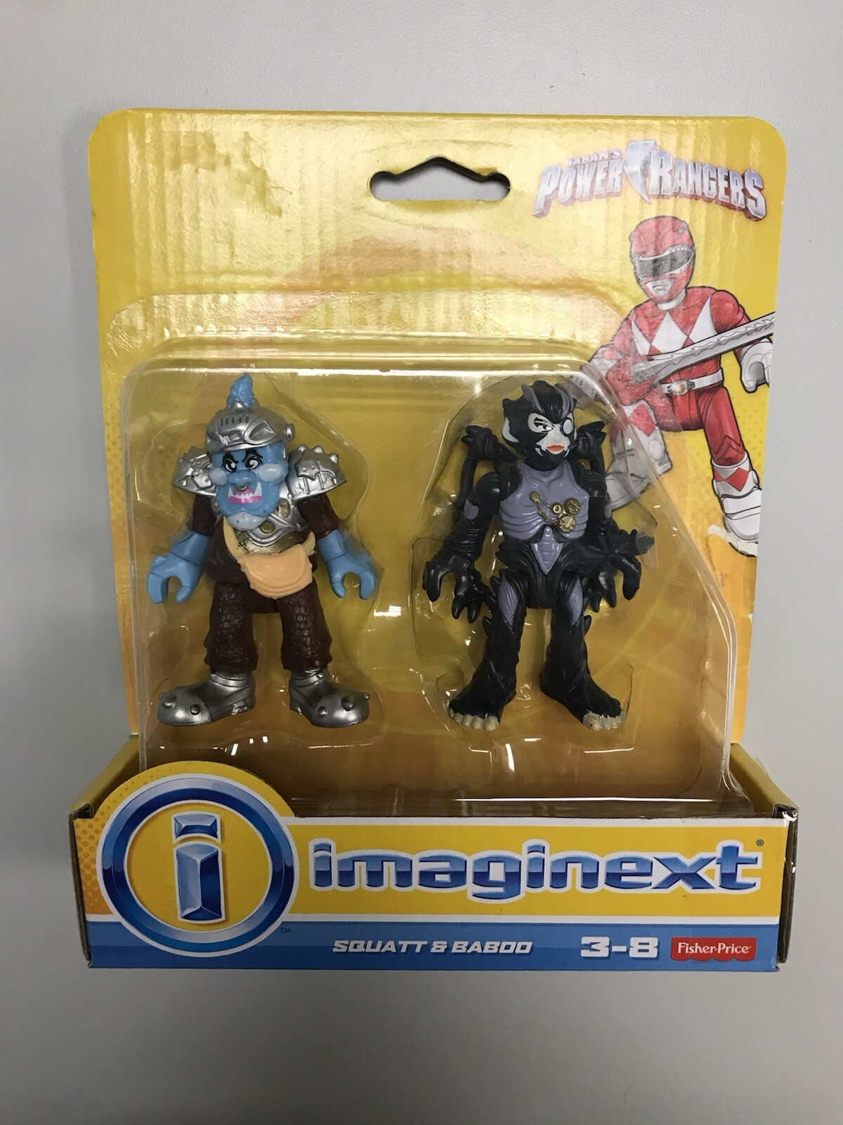 FISHER PRICE Imaginext POWER RANGERS SQUATT & BABOO Action Figure SET ...