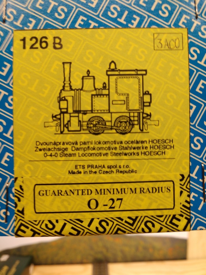 ETS O scale 0-4-0 steam loco 3 rail AC item #126 B - NEW - FREE ...