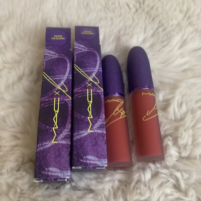 x2 MAC Lisa Collection Powder Kiss Liquid Lipcolour (SWOON FOR BLOOMS ...