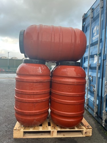 6X 220L Plastic Barrel Drum - Red - Water Storage Container - | eBay UK