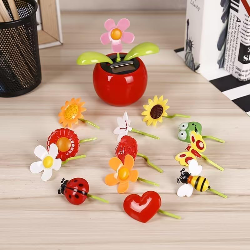 Solar Dancing Solar Powered Dancing Bee Toy in Colorful Shape Flip Flap ...