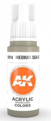 AKI-11014 AK Interactive Medium Sea Grey 3G Acrylic Paint 17ml Bottle ...