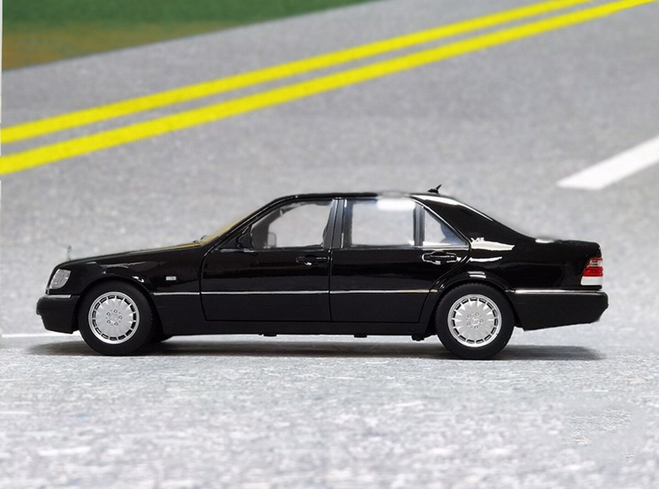 1/18 Scale Mercedes-Benz S600 W140 1990 Black Diecast Car Model Toy ...