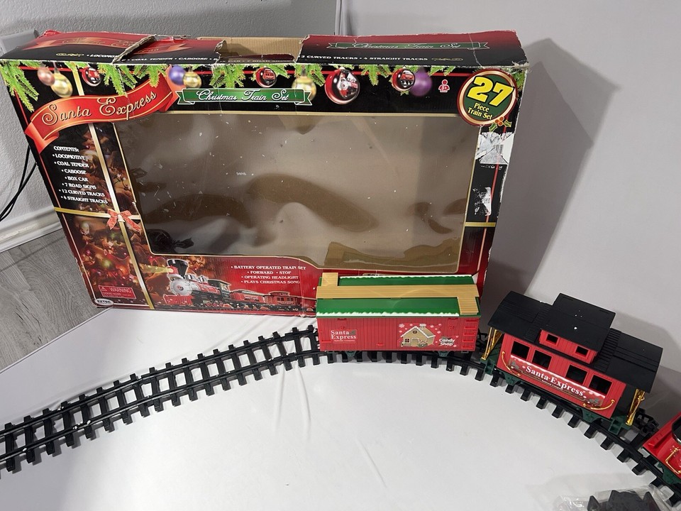 Santa Express Christmas Train Set 27 Pieces Complete Sounds Songs ...
