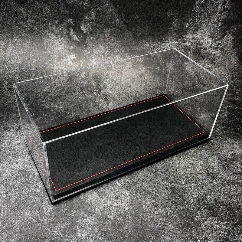 Acrylic Display case show case With black PU Leather Base For 1/18 Car ...