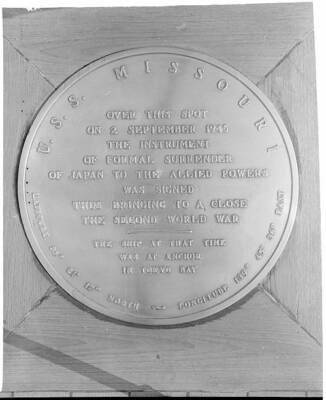 Commemorative World War II Plaque 1955 Photo - This plaque in the ...