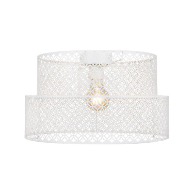 Brilliant 35cm White Tier Laser Cut Metal Batten Fix Shade Ceiling ...