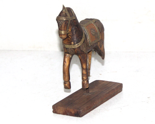 19th Centuries Vintage Old Wooden Painted Horse Figurine Original ...