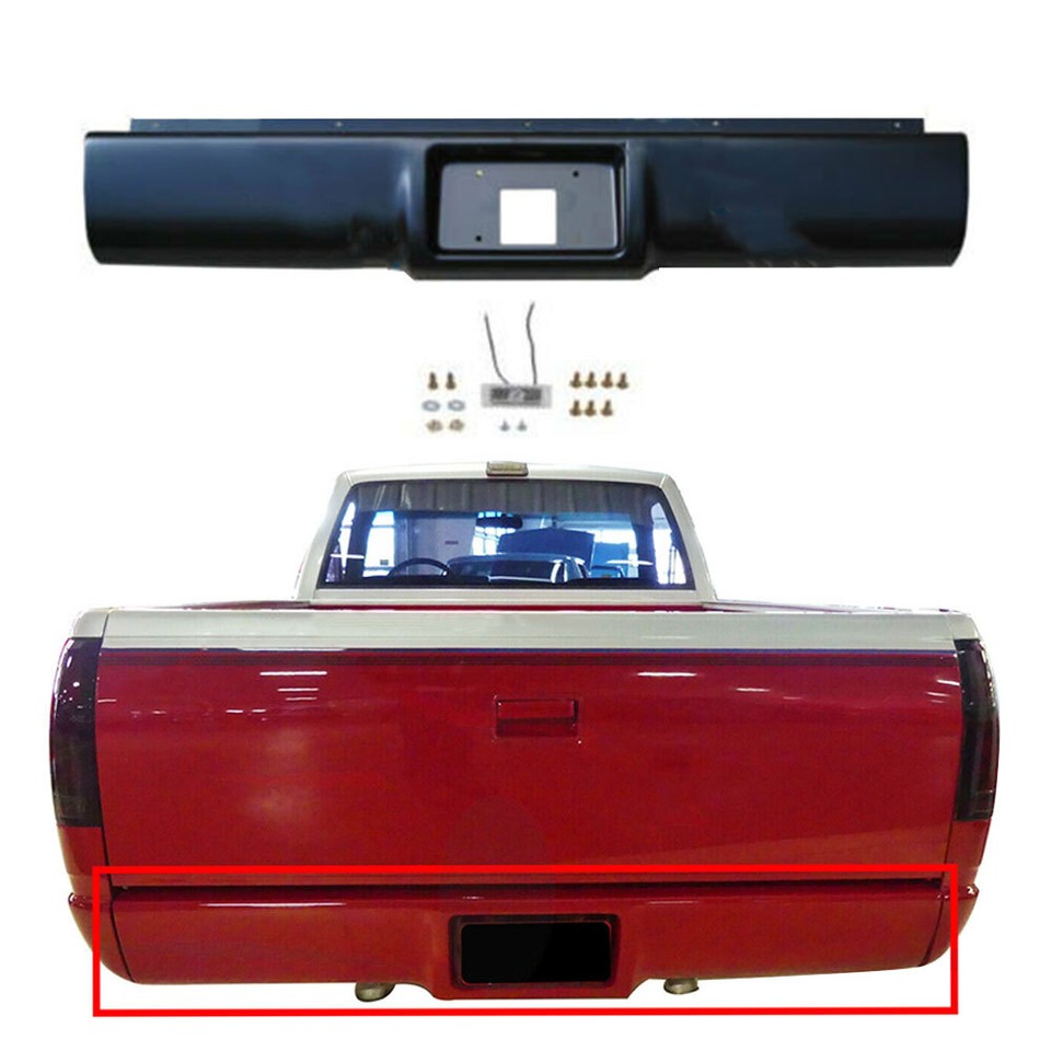 Rear Bumper Roll Pan Steel w/ Light For Chevrolet GMC C/K C1500 2500 ...
