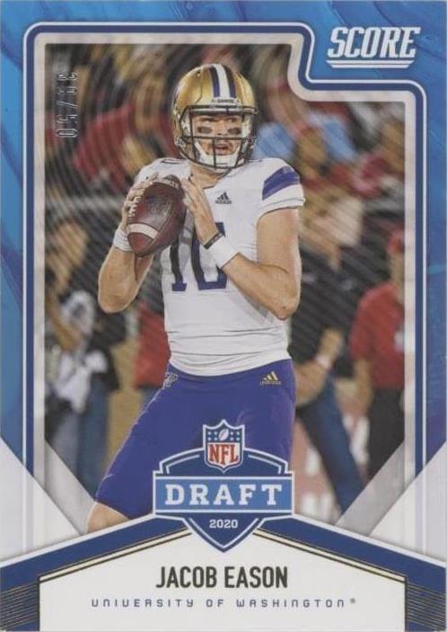 2020 Score - Nfl Draft Jacob Eason #NFL-5 Gold Zone /50 (RC) for sale ...