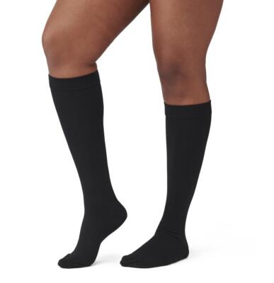 Curad Knee-High Compression Dress Socks With 20-30 Mmhg, Black, Size C ...