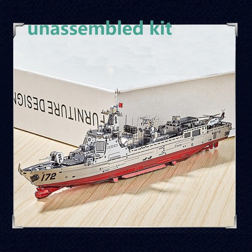 1:1000 Scale 052D Destroyer Model 3D Unassembled Kit Metal Model Souvenir Toy M | eBay