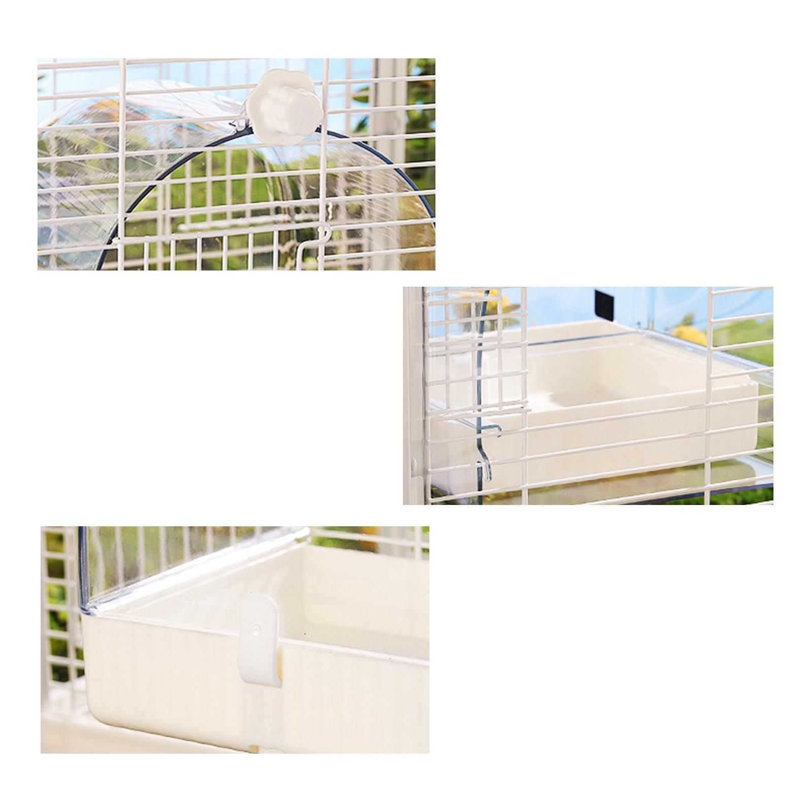 Bird Bath Cage Bird Bathtub Parrot Protector Clear Hanging Bird Bath ...