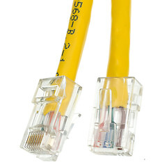 [Pack of 2] Cat5e Yellow Copper Ethernet Patch Cable, Bootless, POE ...