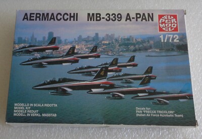 NEW SUPER MODEL AERMACCHI MB-339 A-PAN AIRPLANE MODEL KIT 1:72 10-014 ...